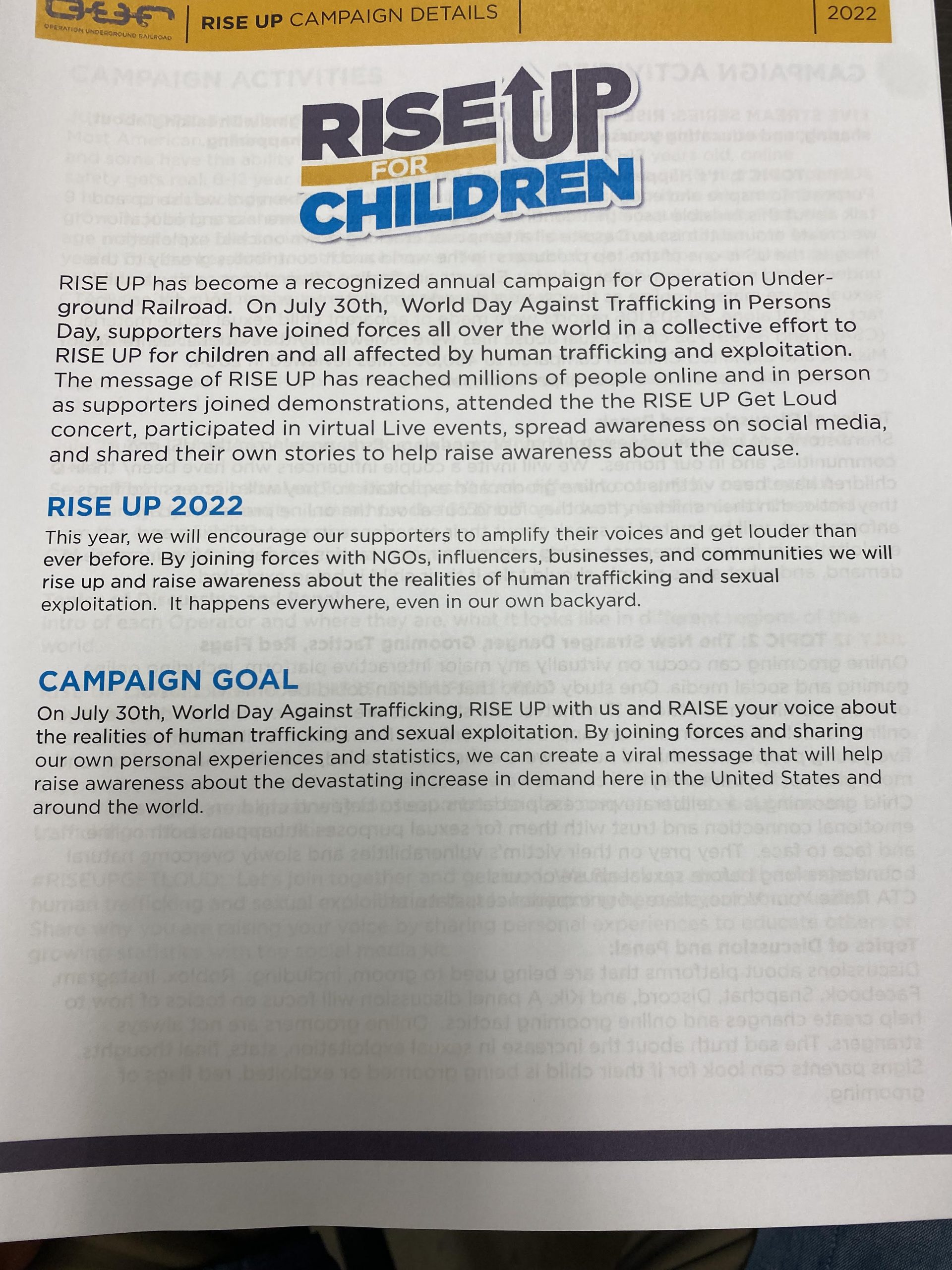 Rise UP for Children – Adams County Sheriff's Office